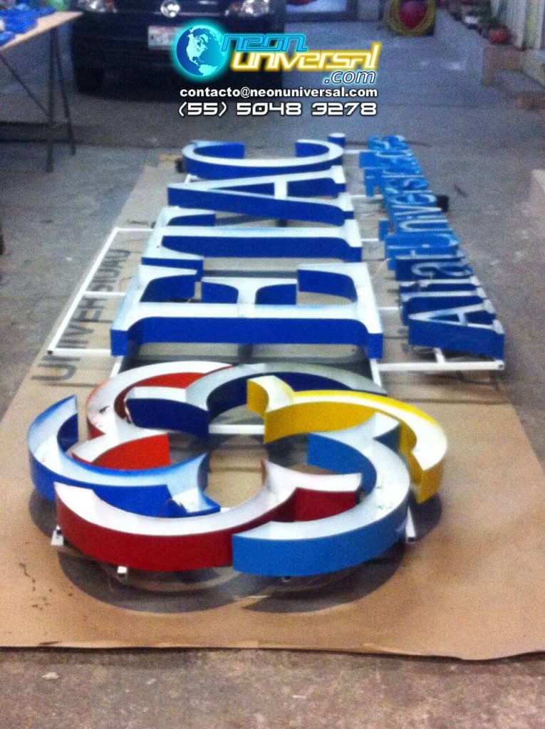 Letreros de lámina carátula acrílico - Publicidad Neón Universal